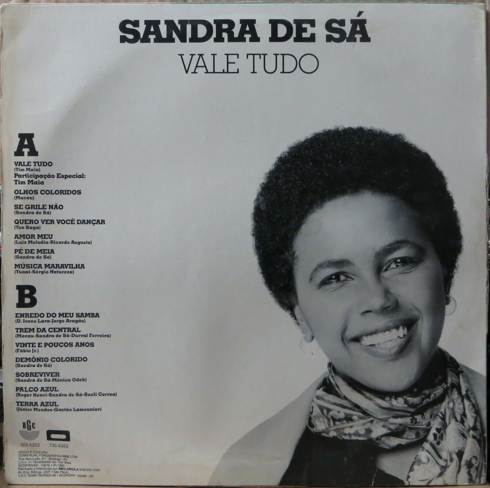 SANDRA DE SA 1992 “VALE TUDO” Latin Funk Soul Breaks TIM MAIA BRAZIL LP ...