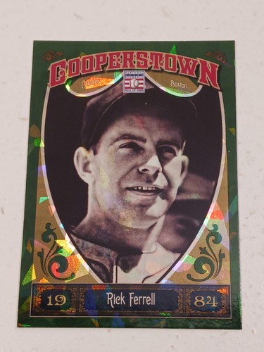 Rick Ferrell Boston Red Sox 2013 Panini Cooperstown Green Crystal Card ...