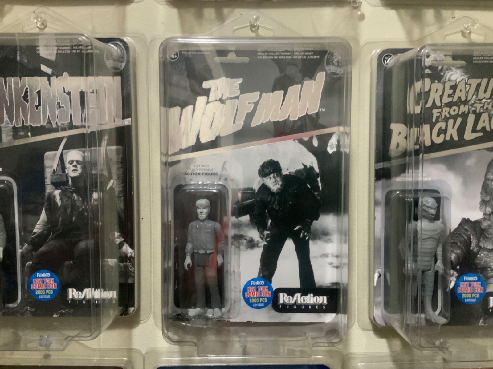 HORROR 2015 NYCC EXCLUSIVE “WOLFMAN” Funko ReAction Black & White ...