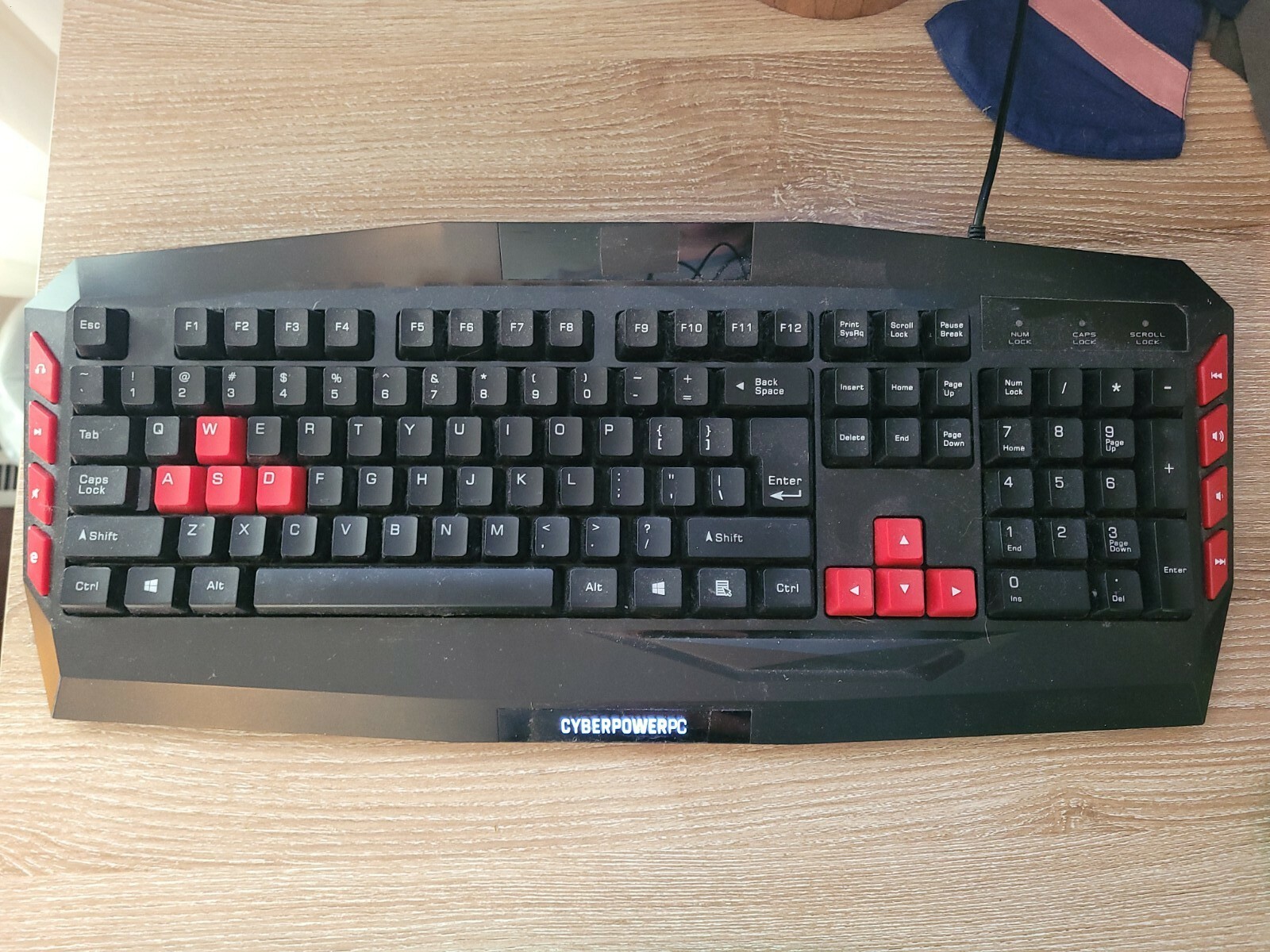 CyberPowerPC Multimedia Gaming Keyboard Wired USB Black/Red Works ...