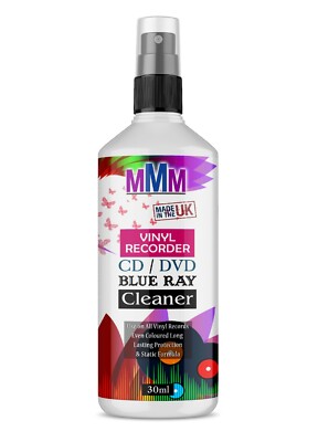 PROFESSIONAL VINYL RECORD CLEANER CD DVD CLEANING FLUID SPRAY Fast ...