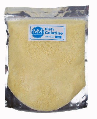 FISH Gelatine/Gelatin Powder 1KG (150 Bloom) Pouch is resealable | eBay