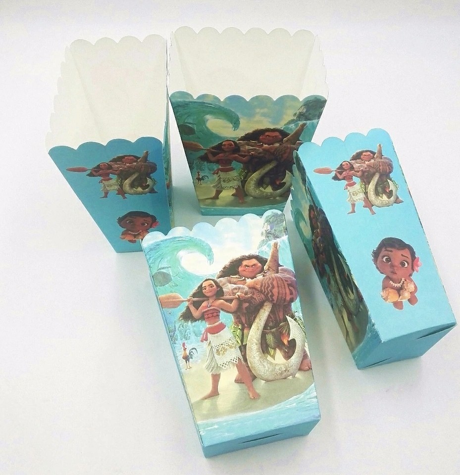 12 Pcs Set, Moana Pop Corn Candy Boxes Kids Birthday Party Supply | eBay