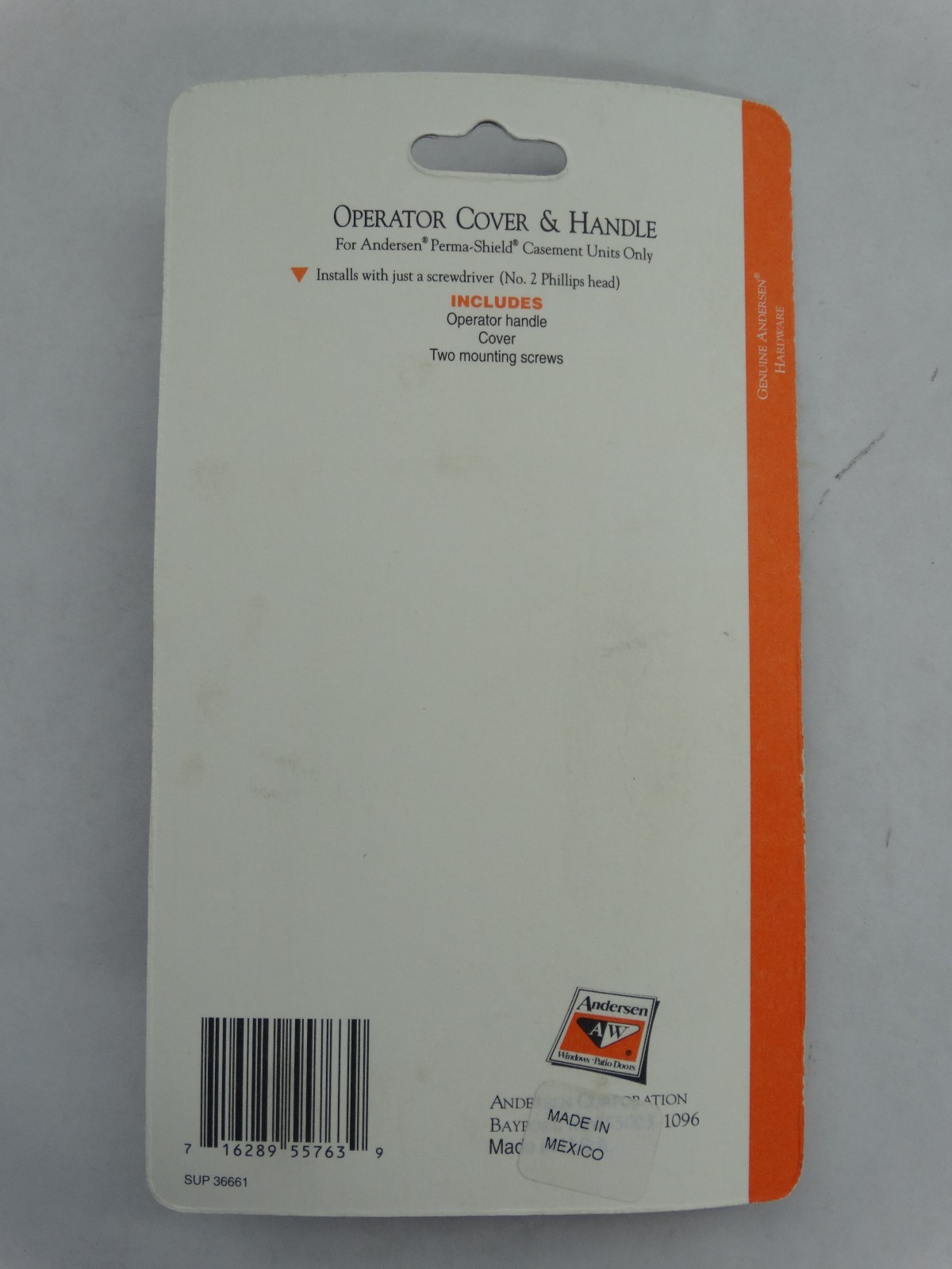 Andersen Casement Window Operator Cover & Handle Crank With Screws ...