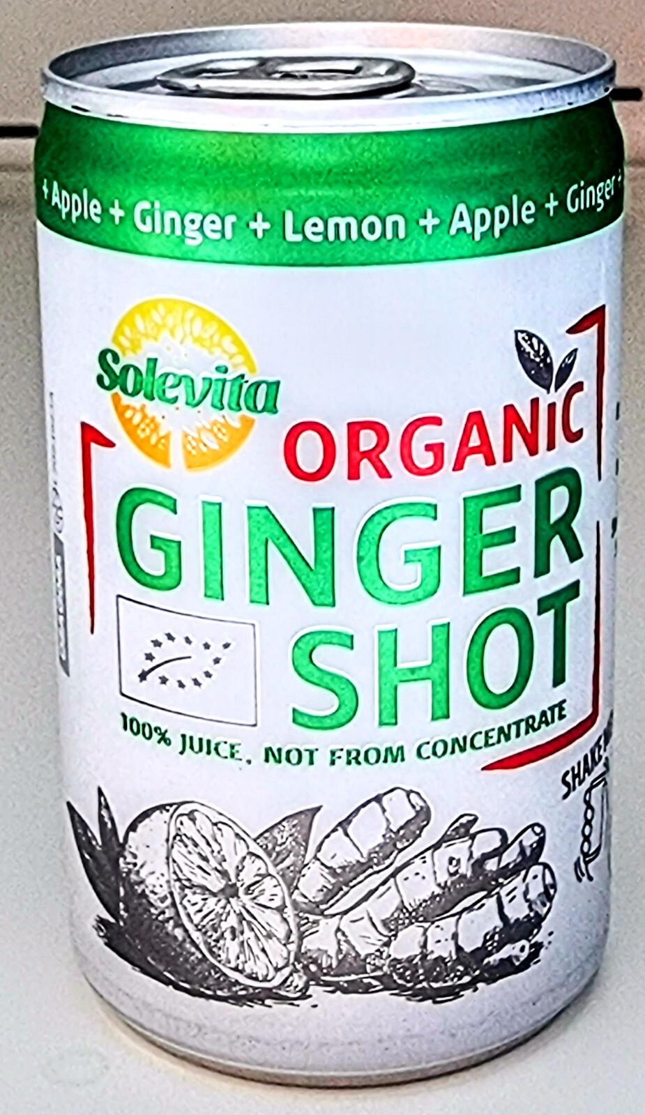 💥PACK of 24 GINGER Shots Double (150ml) ORGANIC Solevita Ginger + Lemon ...