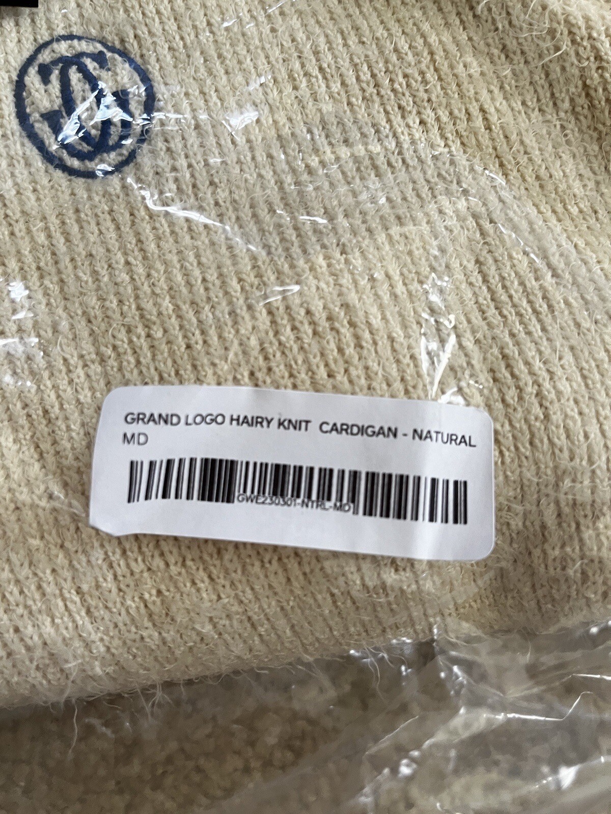 GOLF WANG 100% AUTHENTIC SZ M Grand Logo Hairy Knit Cardigan | eBay