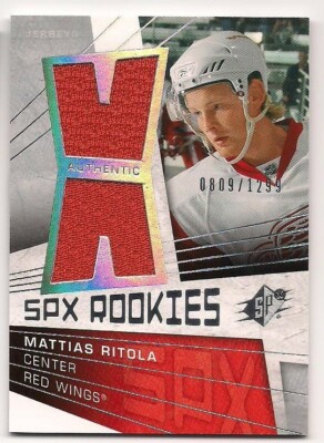 Mattias Ritola 08-09 Upper Deck SPx Rookies Dual Jersey Rookie Card ...