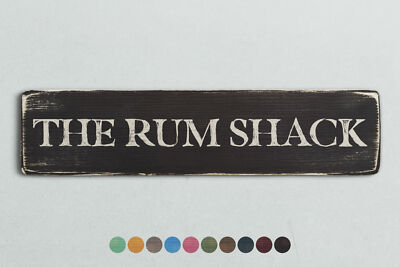THE RUM SHACK Vintage Style Wooden Sign. Shabby Chic Retro Home Gift ...