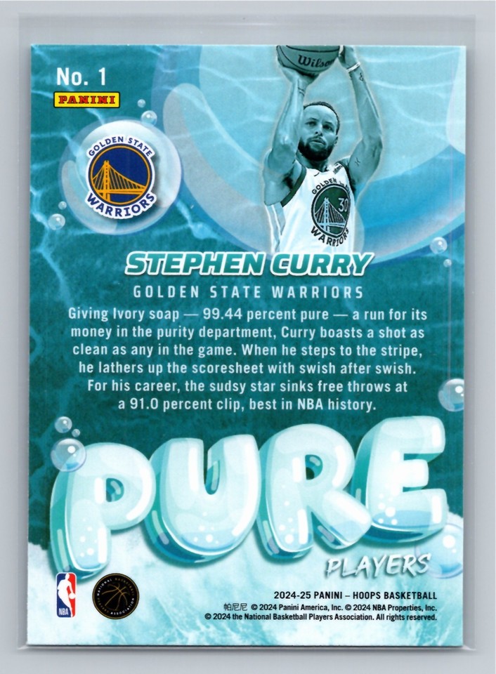 2024-25 Panini NBA Hoops - Pure Players Stephen Curry #1 | eBay
