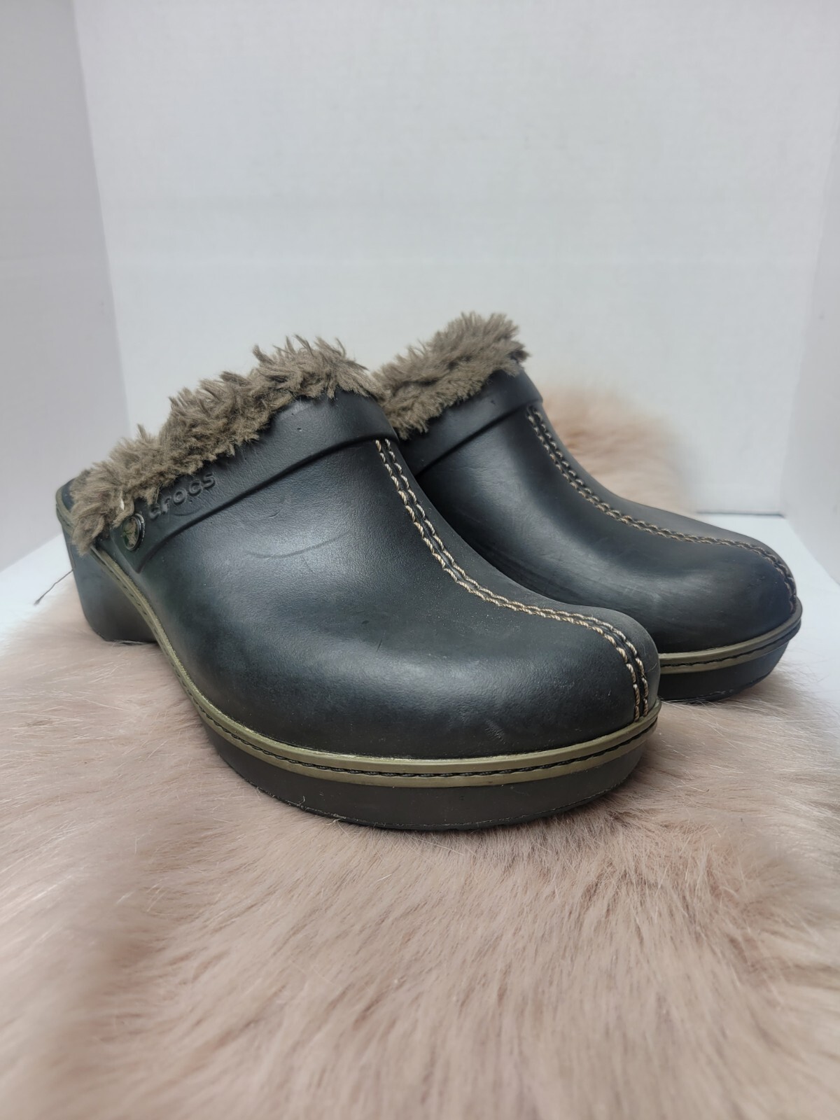 Crocs Cobbler Eva Womens Clog Size 8 Fur Lined Mul… - Gem