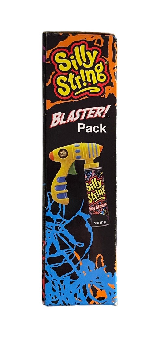 Silly String Glow Blaster With Recharging Light 2 Cans of Glow in Dark Streamers for sale online ...