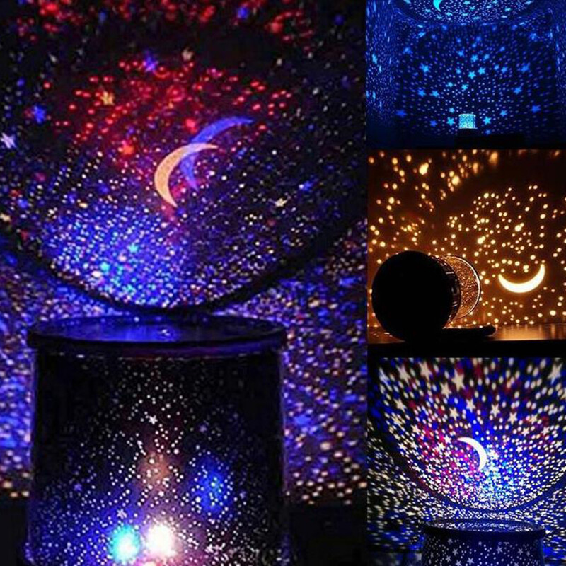 1Pc LED Night Light Projector Starry Sky Star Moon Kids Baby Sleep ...