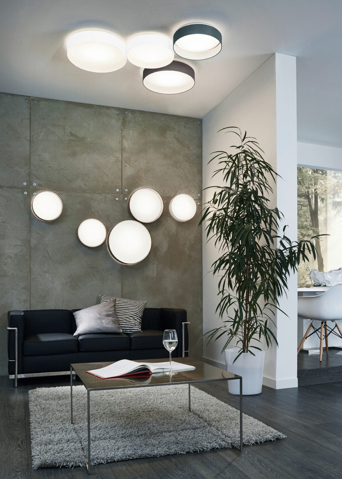 Eglo 93388A Palomaro 1 Light LED 19.625"W Flush Mount Ceiling - White ...