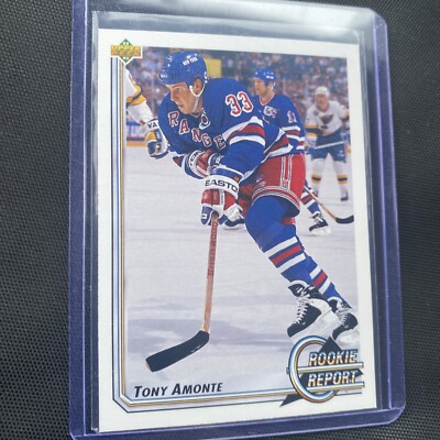 1992-93 Upper Deck #359 Tony Amonte Rookie Report RC New York Rangers ...