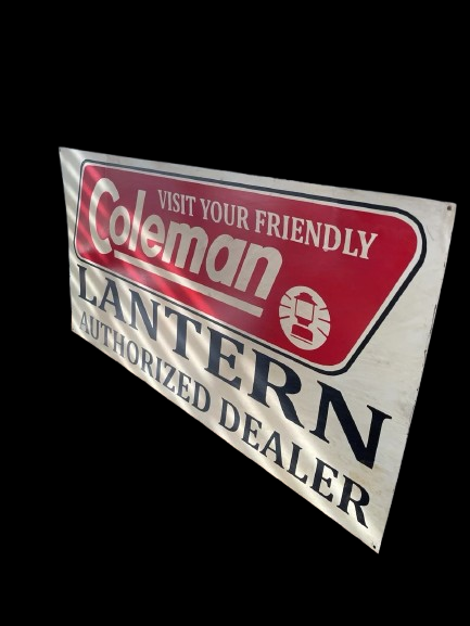 PORCELAIN COLEMAN ENAMEL SIGN 36X18 INCHES | eBay