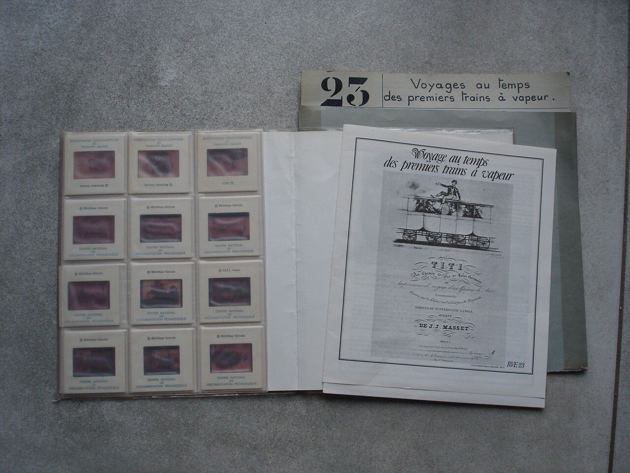 Lot 16 anciennes photos voyage train avec fascicule matériel ...