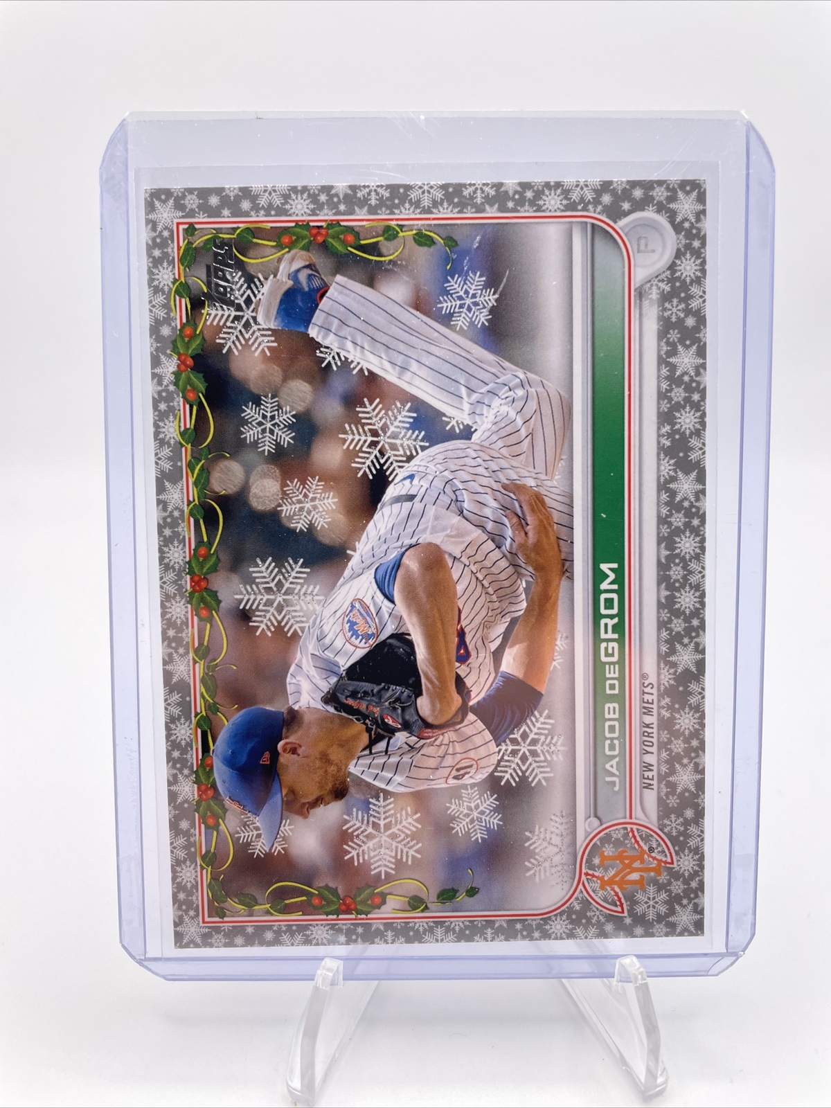2022 Topps Holiday Jacob DeGrom Candy Cane SP #HW131 Mets MINT | eBay
