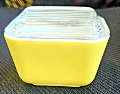 Vintage Pyrex #501-B | Yellow 1-1/2 Cup Refrigerator Dish | With Lid | eBay