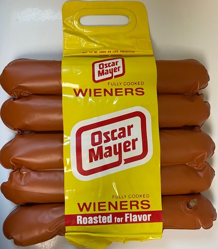 Vintage Oscar Mayer Weiner Inflatable Blow Up Advertising Package Of ...