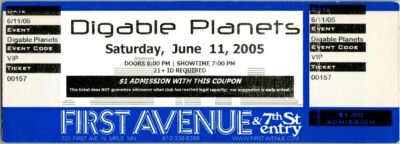 Digable Planets Concert Ticket Stub Promotional First Avenue Nightclub ...
