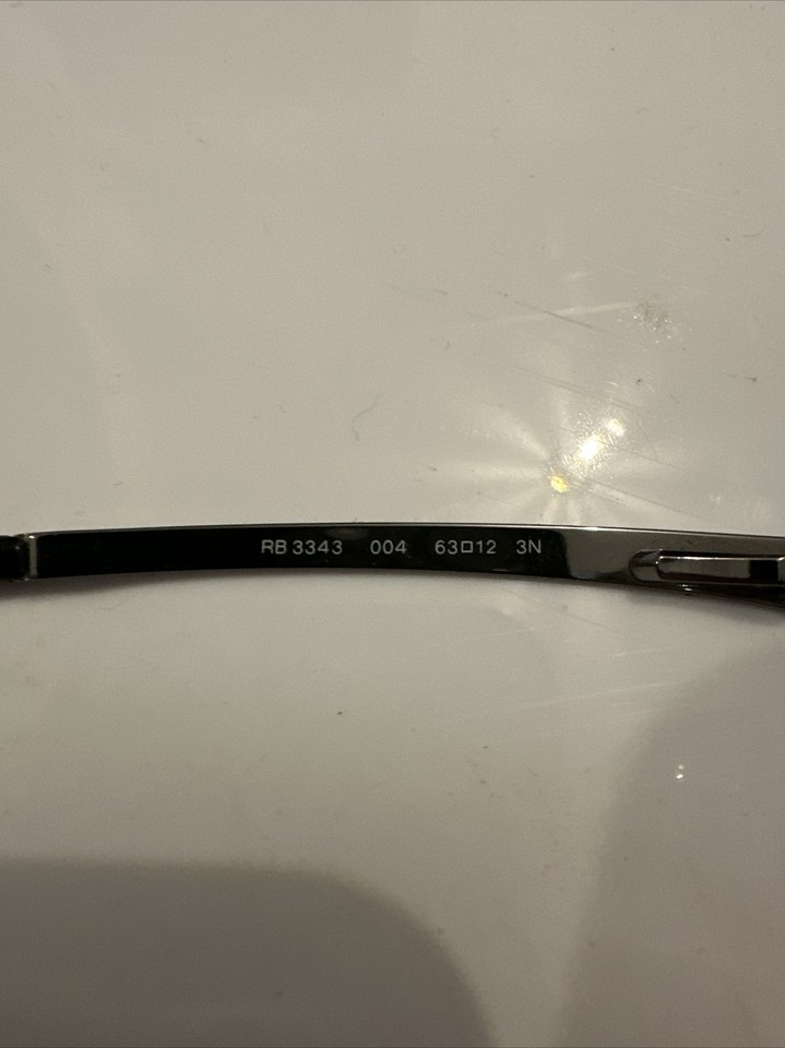 RAY BAN RB3343 004 63-12 3N FLEX HINGES SUNGLASSES | eBay