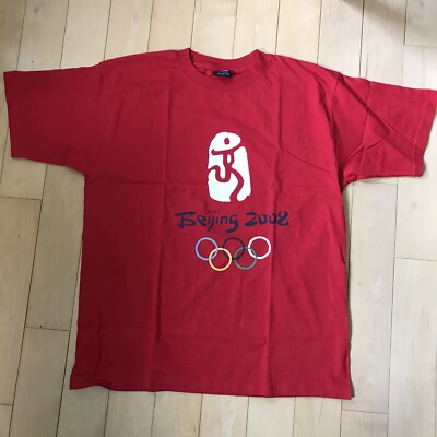 Olympic Beijing 2008 shirt L Large NEW tee shirt t-shirt Red olympics ...
