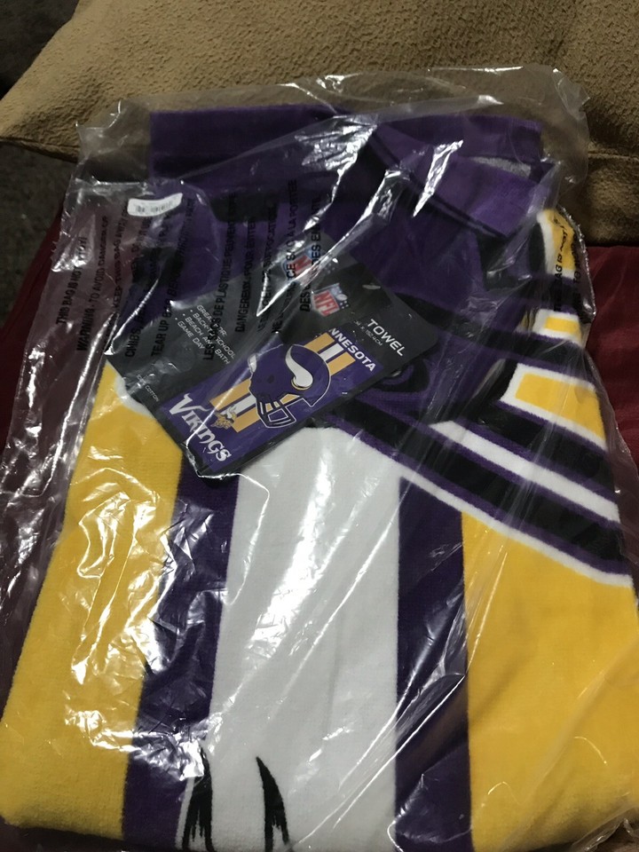 NFL Minnesota Vikings - Beach Towel 30" x 60" - 100% Cotton | eBay