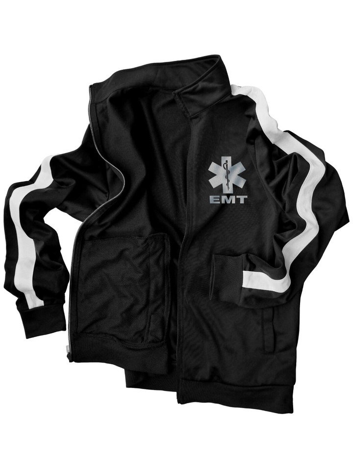 EMT Track Jacket with Reflective Decorations Front and Back | eBay