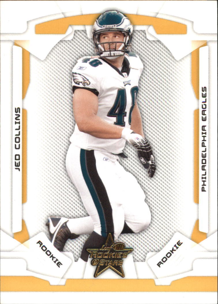 2008 Leaf Rookies and Stars Gold Eagles Football Card #144 Jed Collins ...