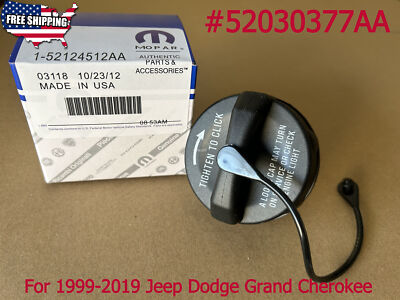 OEM Fuel Filler Gas Cap W/Tether Non-Locking Fit 99-19 Jeep Dodge ...
