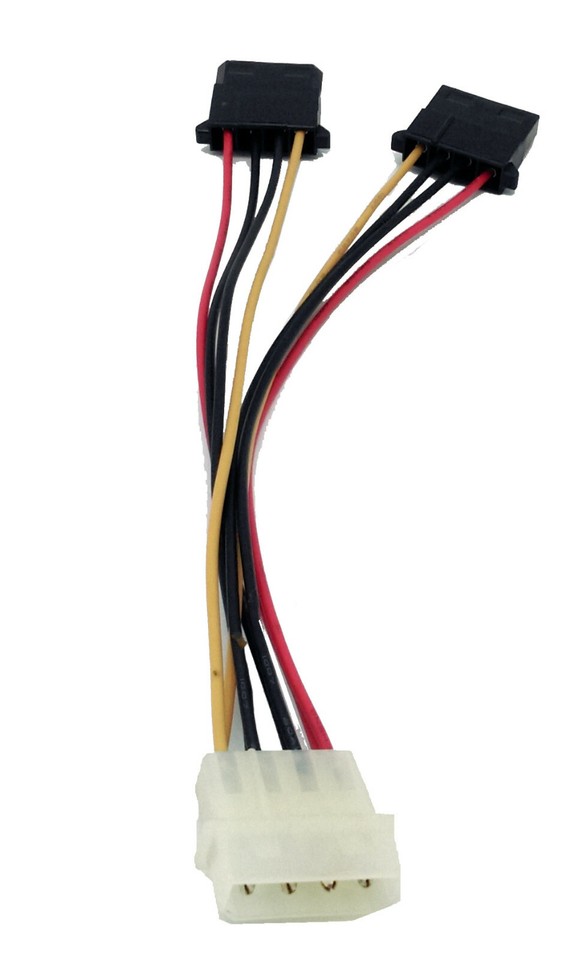 NEW 4-PACK Internal Power Supply 4Pin Y Adapter Cable,Molex PC ...