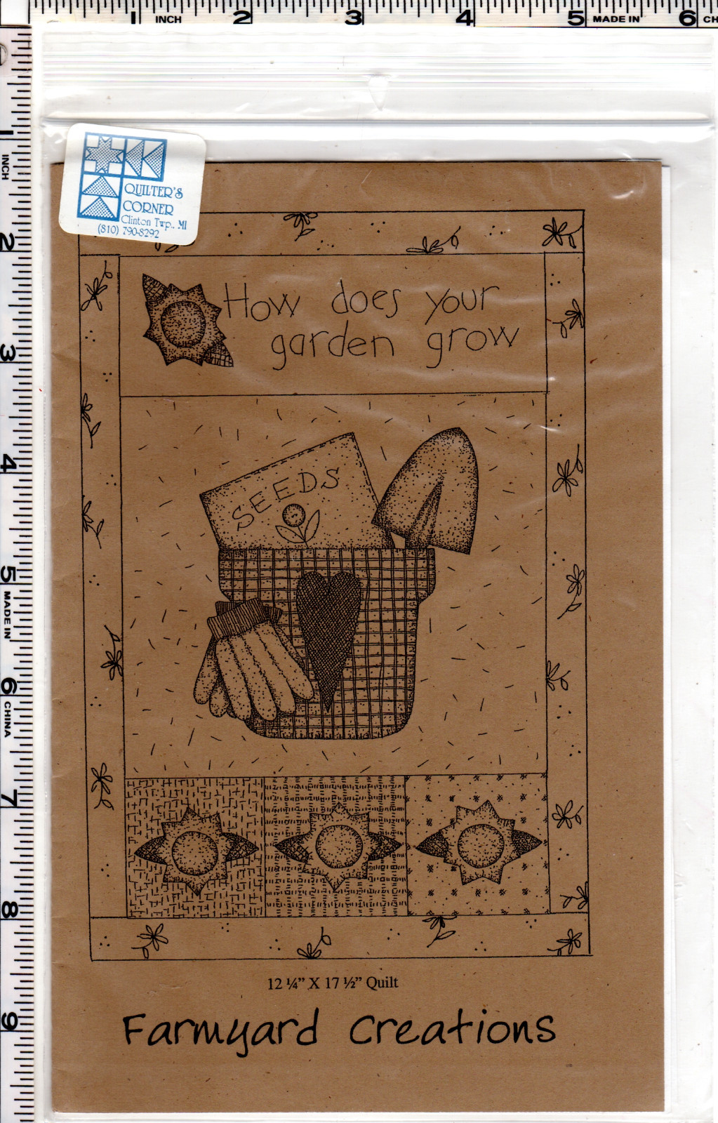"How Does Your Garden Grow" ©1999 Farmyard Creations Quilt Applique Pattern | eBay