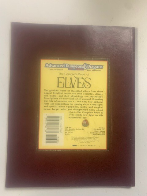 The Complete Book of Elves (Advanced Dungeons & Dragons, Player's ...