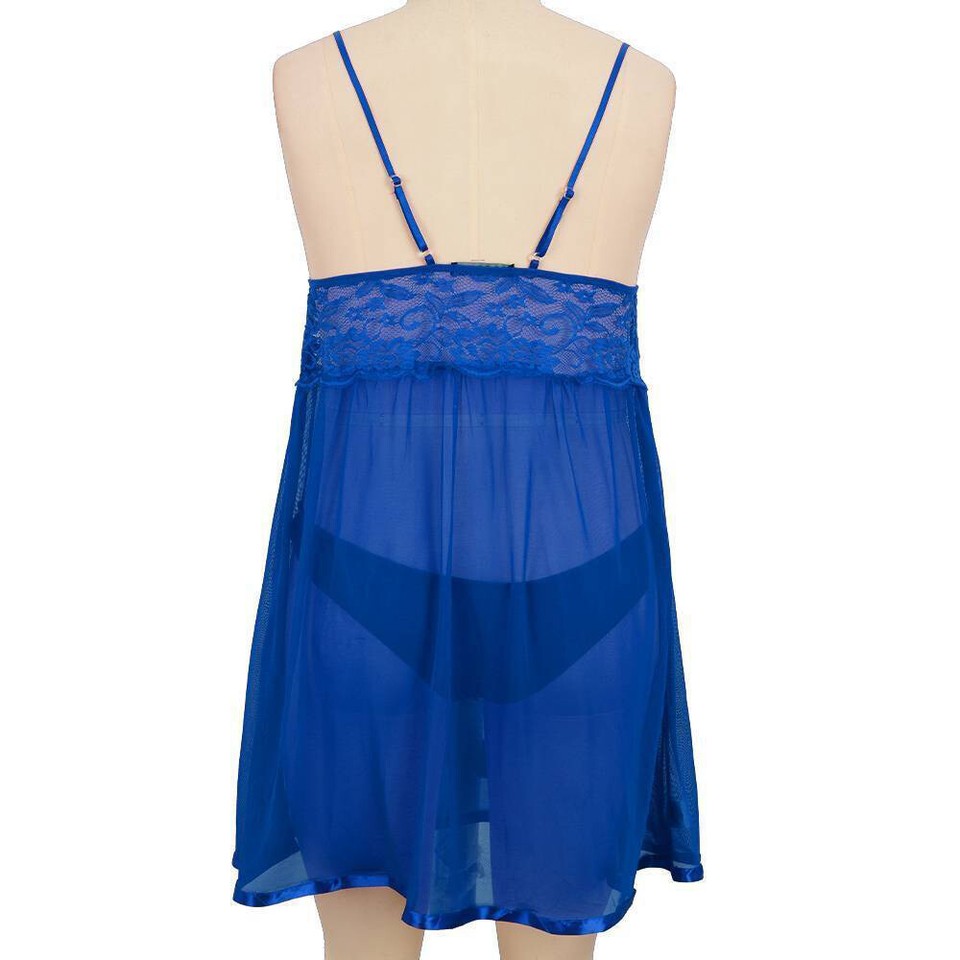 Plus Size Womens Sexy Lace Nightwear Night Dress Strapless Lingerie