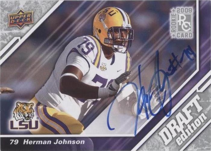 2009 Upper Deck Draft Edition - Herman Johnson #42 Autographs (AU, RC ...