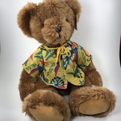 Vintage Hawaiian shirt Teddy Bear Plush Toy Ritz Camera Centers ...
