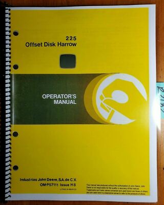 Manuals & Books - Offset Disc Harrow