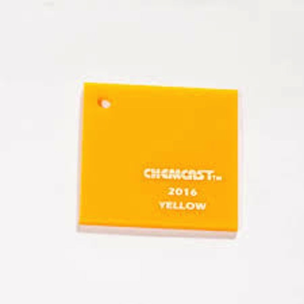 Golden Yellow Translucent Acrylic Plexiglass sheet 1/8" x 6" x 12 ...