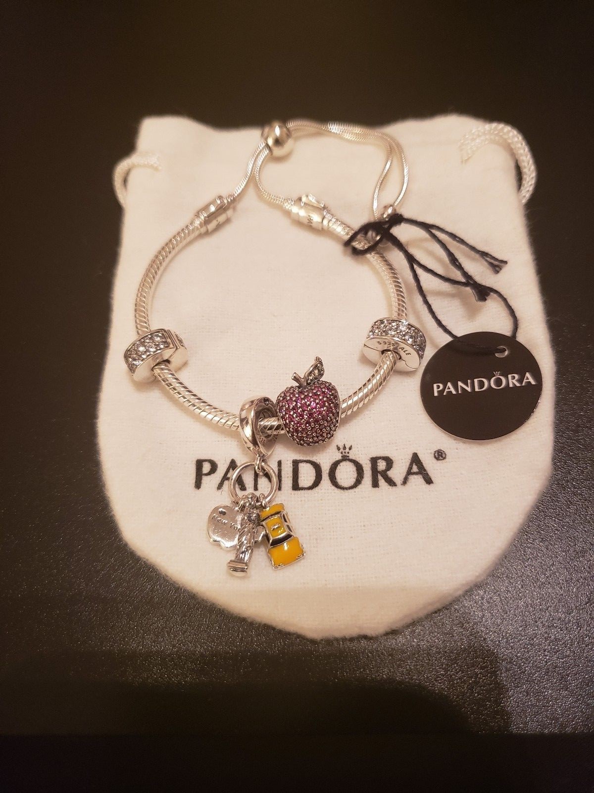 Authentic Pandora Sterling Silver Sliding adjustable bracelet SET ...