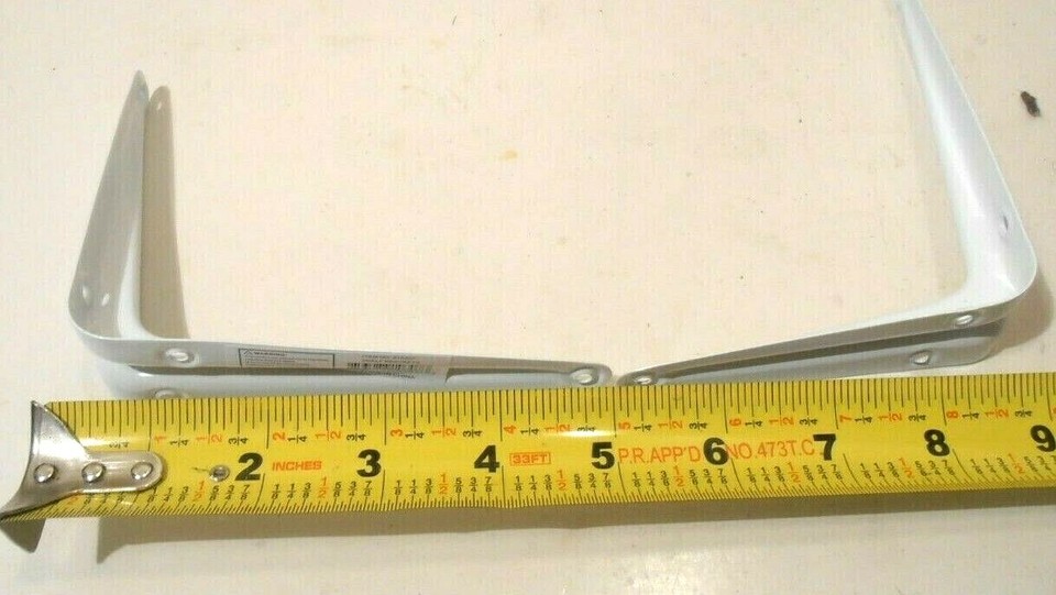 SHELF BRACKETS WHITE 4" INCH x 5" INCH SHELF BRACKETS SIX 6 PC. WHITE ...