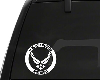 2 x US Air Force Retired Vinyl Decal (5" x 5") - Laptop Car Trucks ...