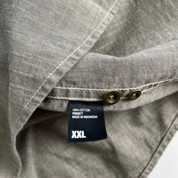 nwt William Rast Neutral Brown Garment Dyed Casual Button Up Shirt Mens ...