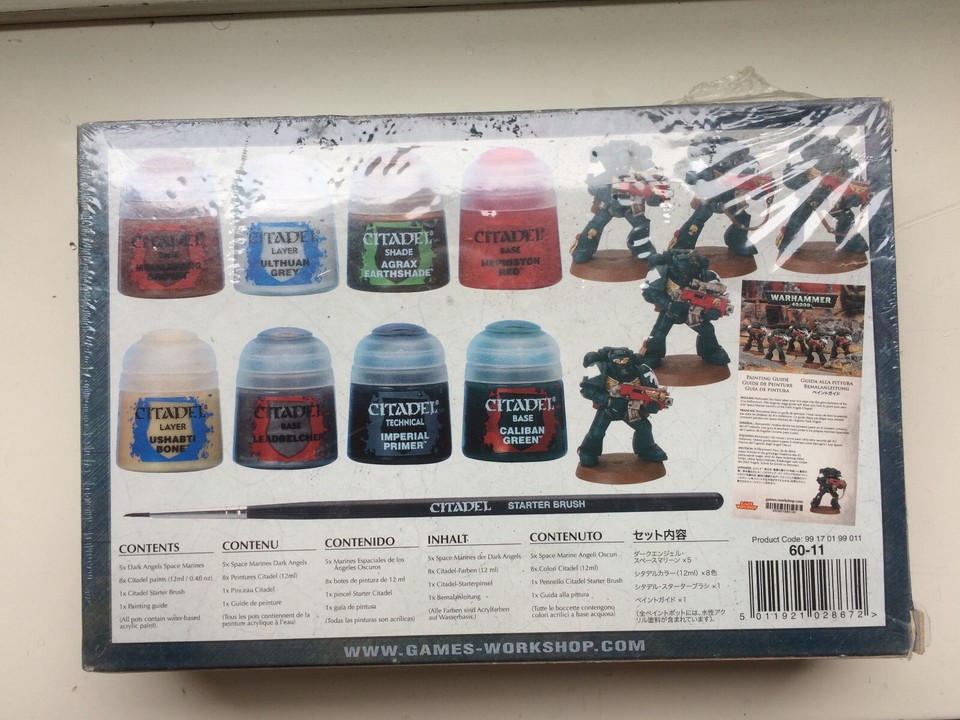 Games Workshop Warhammer 40K Paint Set Space Marine OOP plastic RARE ...