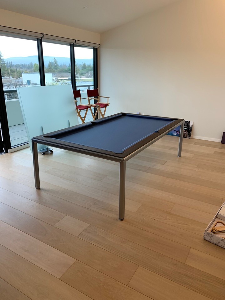 Silver 7' Modern Convertible Pool Billiard Table 'Ultra'; dining/desk ...