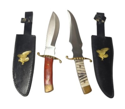 2 Vintage Frost Cutlery Surgical Steel Fixed Blade Knives Designed by ...