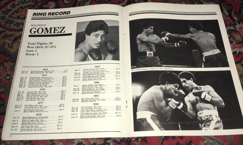 THOMAS HEARNS V WILFRED BENITEZ/WILREDO GOMEZ V LUPE PINTOR-BOXING ...