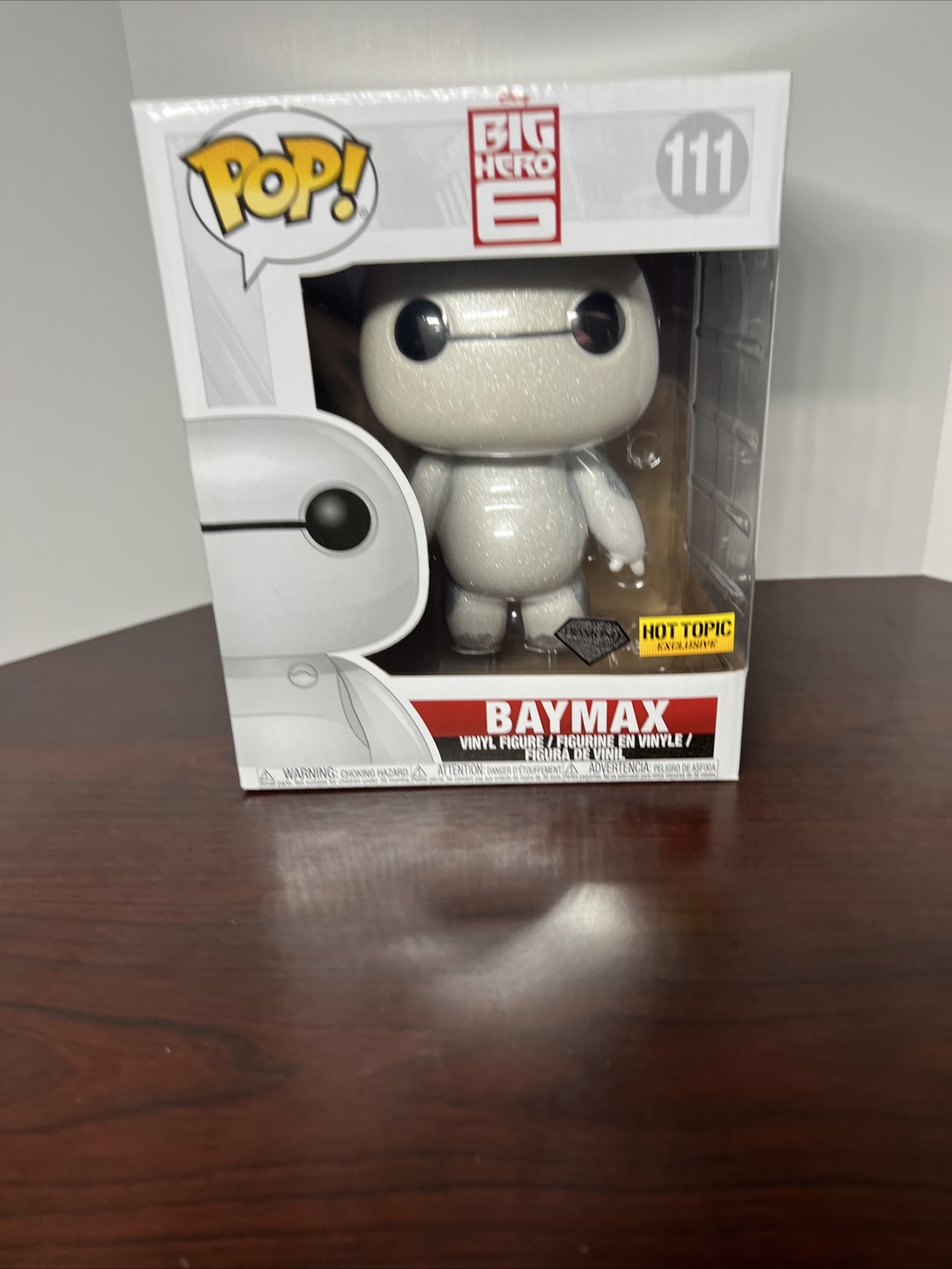 Funko POP! BAYMAX Glitter -#111 Big Hero 6 - Diamond Hot Topic DAMAGED ...