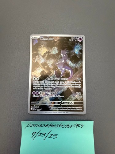 Mewtwo Pokemon 151 UPC Promo Black Star Full Art Holo English Svp 052 ...
