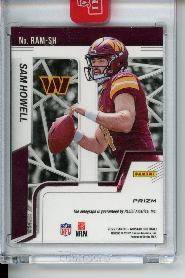 2022 Mosaic AUTO #RAM-SH Sam Howell Washington Commanders | eBay
