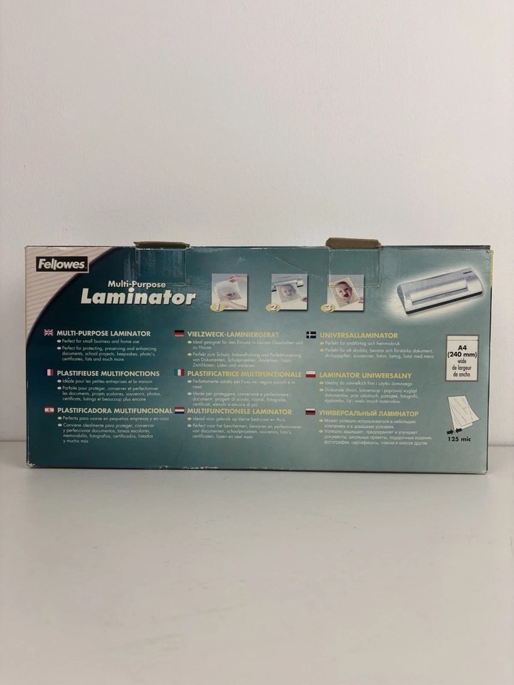 Fellowes A4 Laminator – Multi-Purpose CRC 53124 – BRAND NEW (Box ...